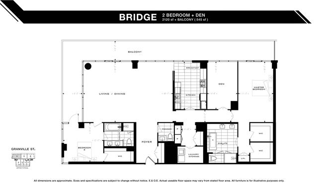 Bridge floor plan at The Roy in Halifax, NS
