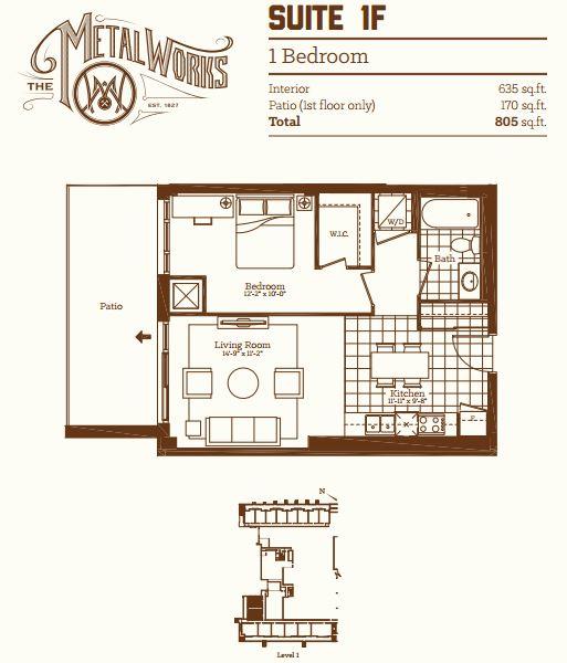 The Metalworks - 1F Floor Plan, Guelph ON | Livabl