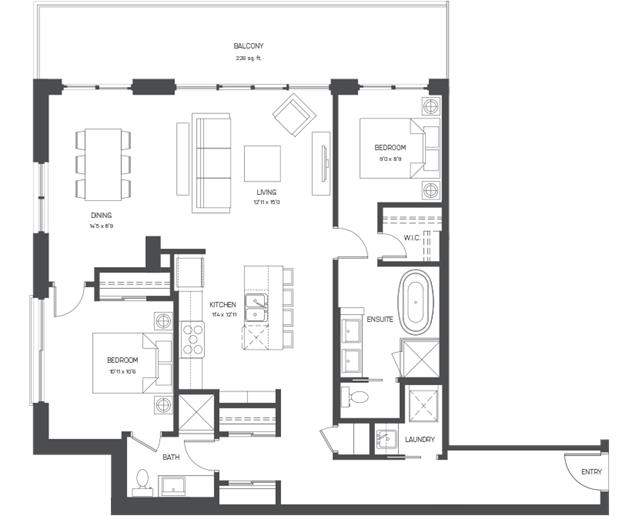 Ezra on Riley Park - CH03 Floor Plan, Calgary AB | Livabl