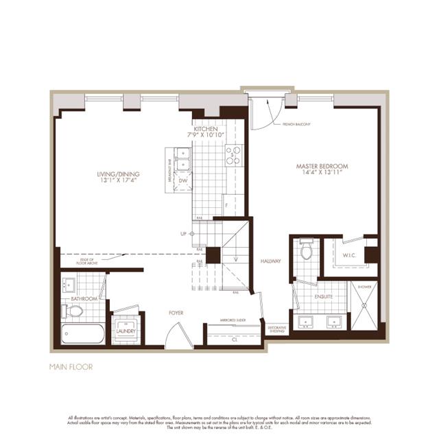 The Ross floor plan at Royal Connaught in Hamilton, ON