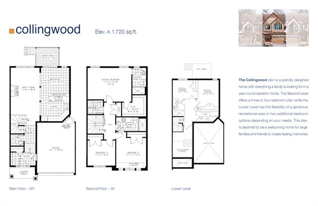 Collingwood floor plan at Summit Shores in The Blue Mountains, ON