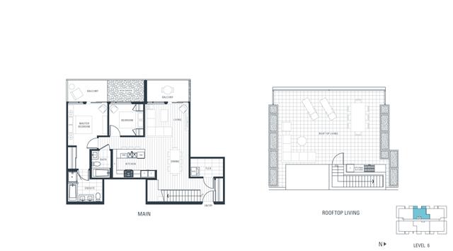 PH1 floor plan at Eastpark in Vancouver, BC