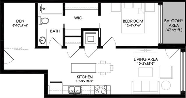 Midtown Lofts - C2 Floor Plan, Kitchener ON | Livabl