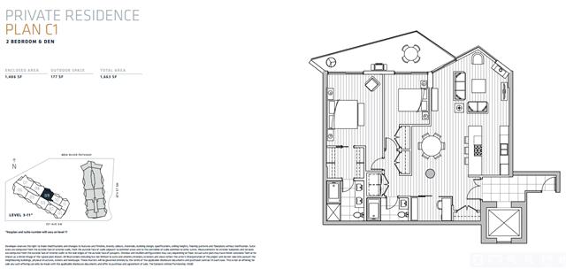 The Concord Tower 1 - C1 Floor Plan, Calgary AB | Livabl
