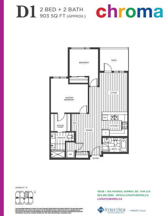 Chroma - D1 Floor Plan, Surrey BC | Livabl