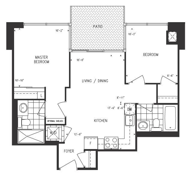 2D floor plan at Victoria Common Condos in Kitchener, ON