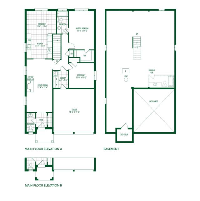 Robin floor plan at Seven Meadows in Beaverton, ON