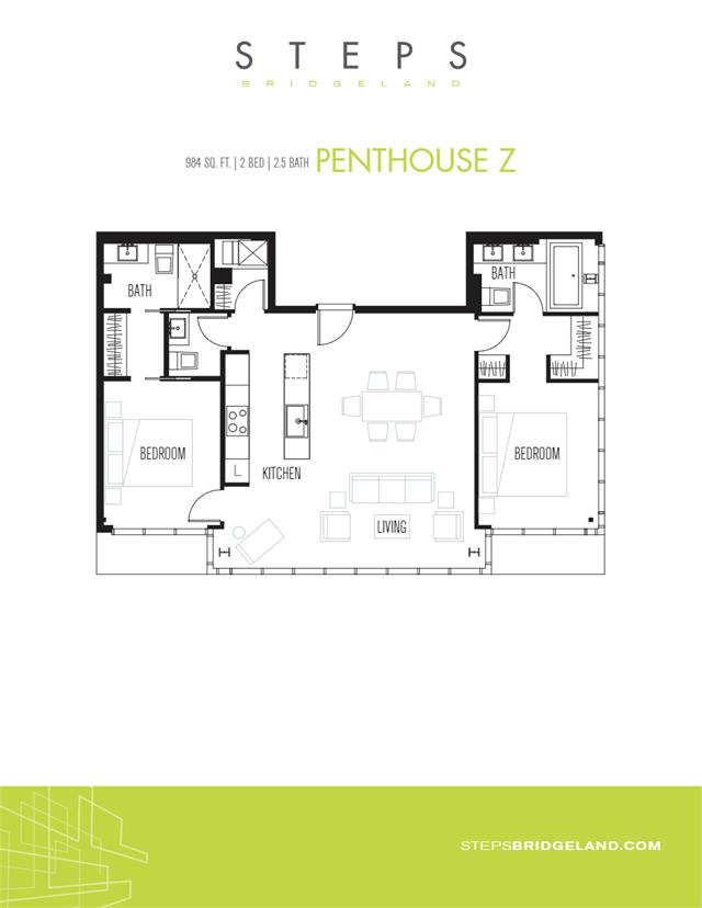 Steps Bridgeland - Z Floor Plan, Calgary AB | Livabl