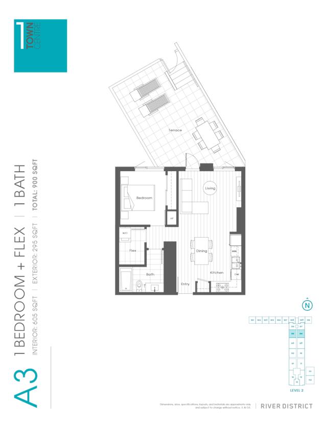 One Town Centre - A3 Floor Plan, Vancouver BC | Livabl
