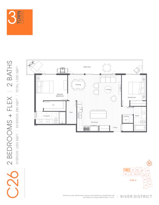Three Town Centre - C26 Floor Plan, Vancouver BC | Livabl