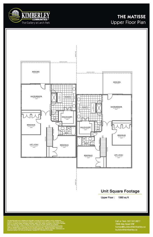 Larch Park - The Matisse Floor Plan, Edmonton AB | Livabl