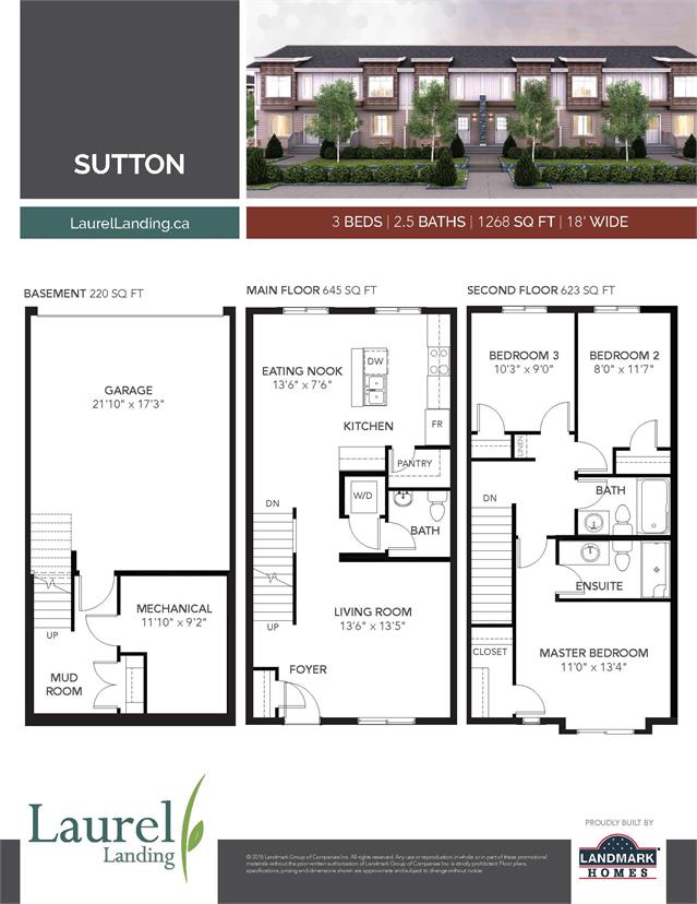 Laurel Landing - Sutton Floor Plan, Edmonton AB | Livabl