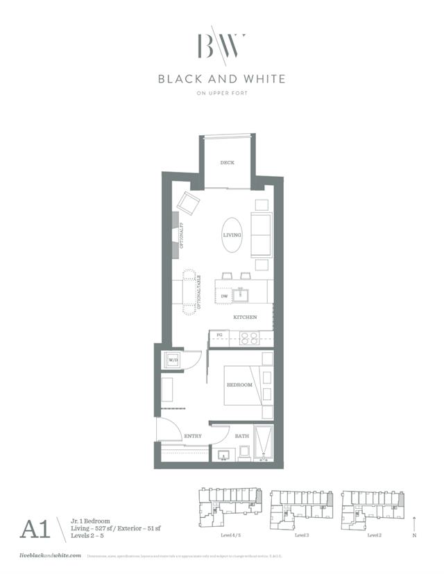 Black and White - A1 Floor Plan, Victoria BC | Livabl