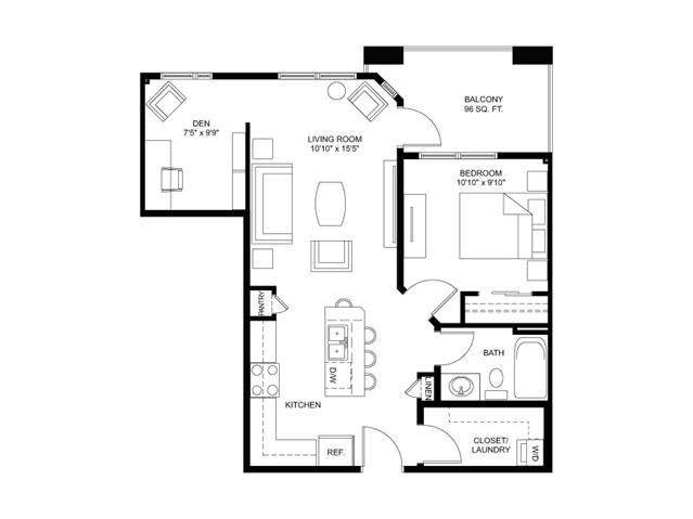 The Mark 101 - C1 Floor Plan, Calgary AB | Livabl