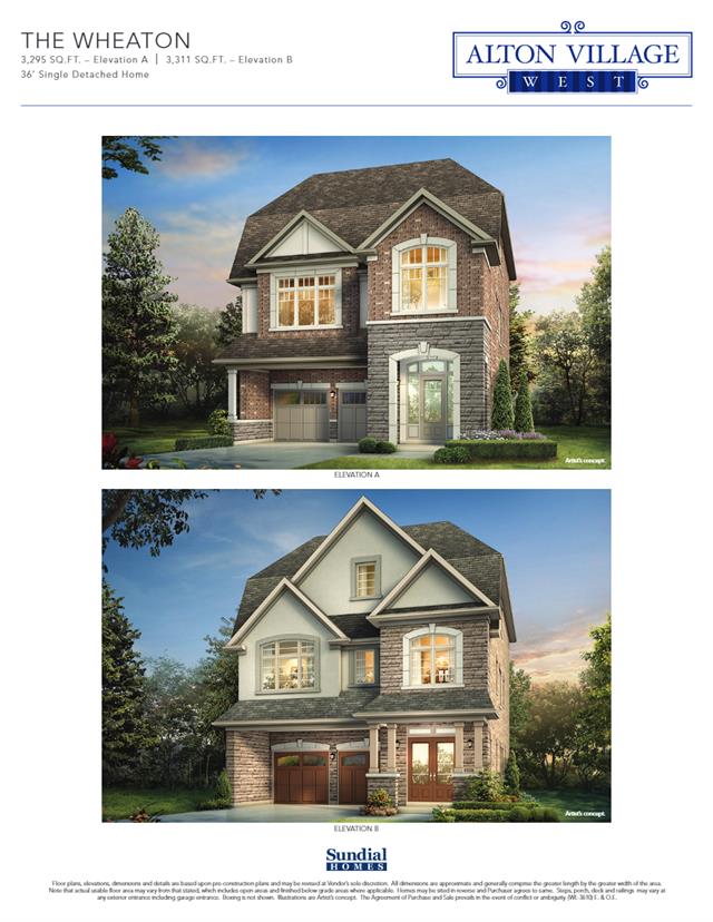 Alton Village West - The Wheaton Floor Plan, Burlington ON | Livabl