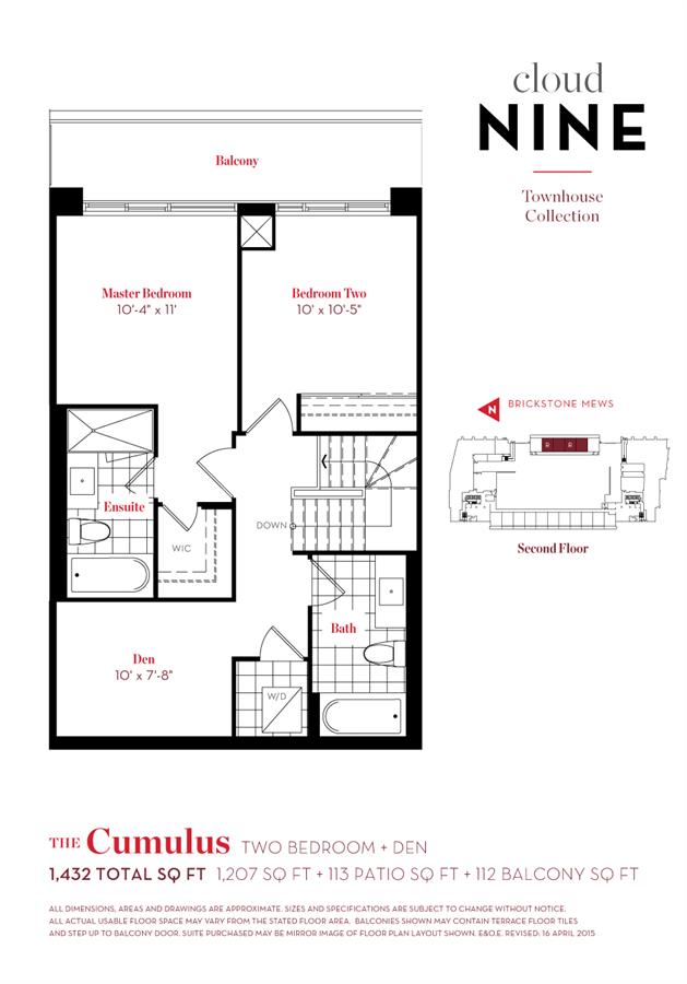 Cumulus floor plan at Block Nine: The North Tower + The South Tower in ...