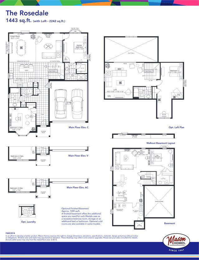 Cloverlea – Lindsay - Rosedale Floor Plan, Kawartha Lakes ON | Livabl