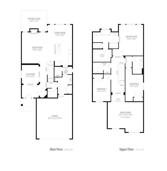 Everett floor plan at Hawks Ridge in Edmonton, AB