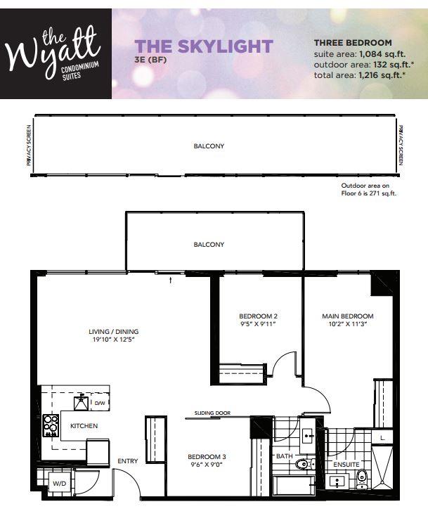 The Wyatt - The Skylight Floor Plan, Toronto ON | Livabl