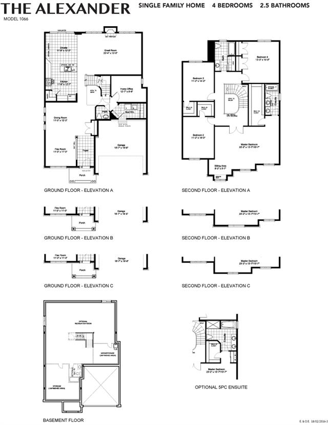 Rathwell Landing - The Alexander Floor Plan, Ottawa ON | Livabl