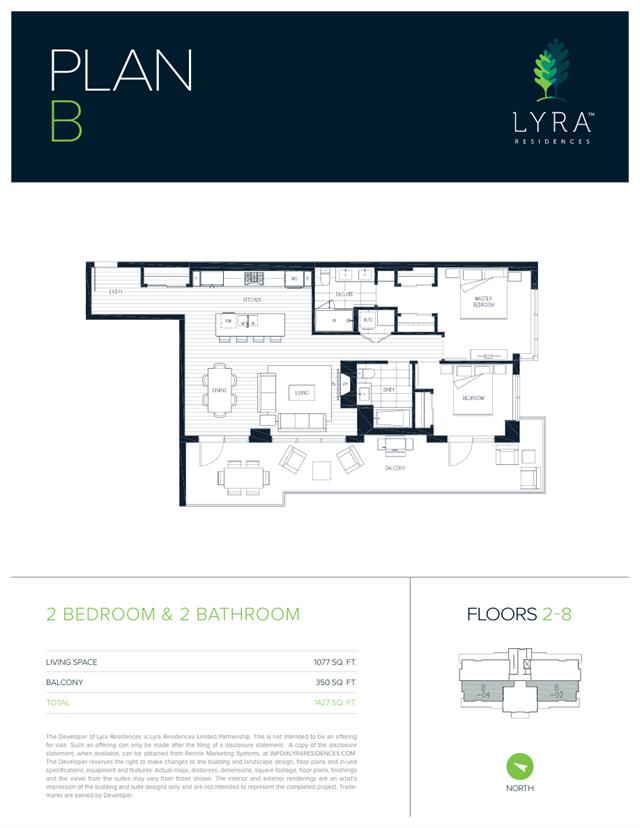 Lyra Residences Phase 1 - B Floor Plan, Saanich BC | Livabl