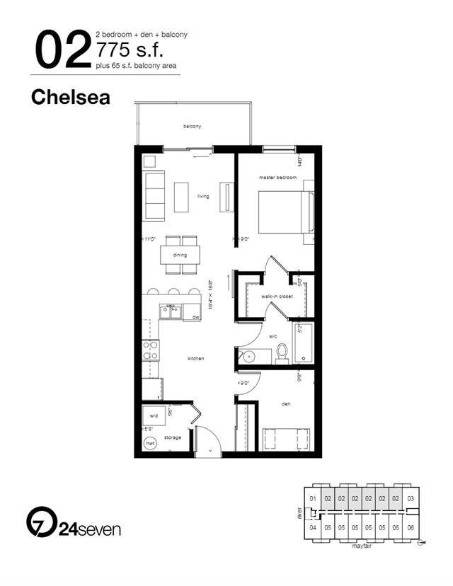 24seven - Chelsea Floor Plan, Winnipeg MB | Livabl