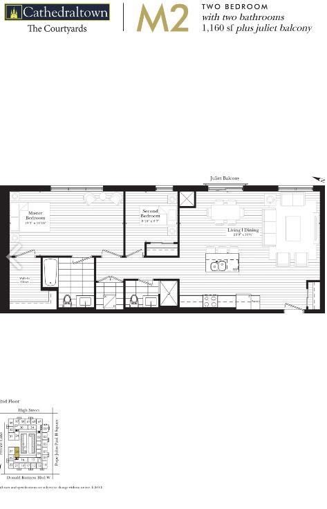 M2 floor plan at The Courtyards at Cathedraltown in Markham, ON