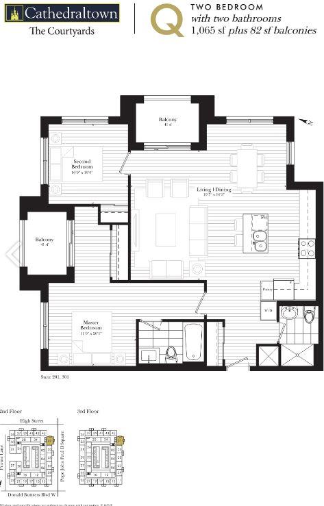 The Courtyards at Cathedraltown - Q Floor Plan, Markham ON | Livabl