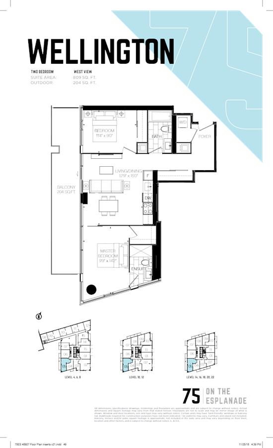 75 On The Esplanade - Wellington Floor Plan, Toronto ON | Livabl