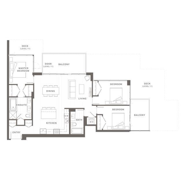 F2 floor plan at The Residences at Lynn Valley in North Vancouver, BC