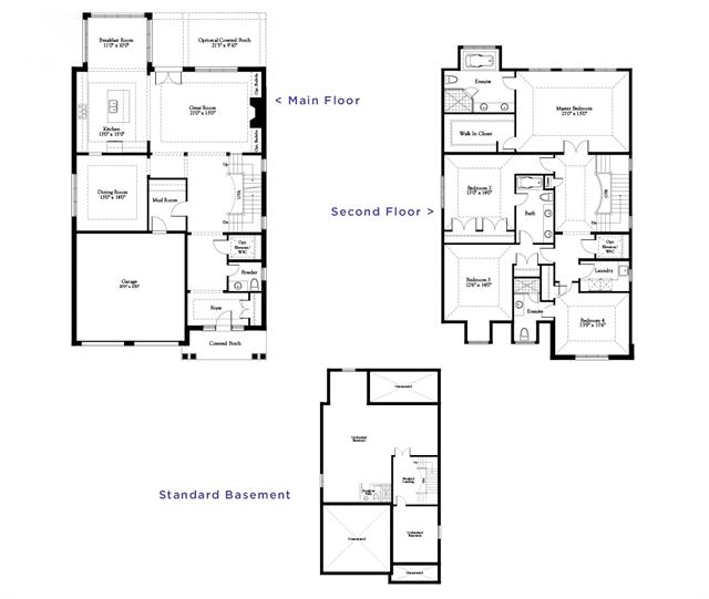 Dahlia floor plan at Coronation in Oakville, ON