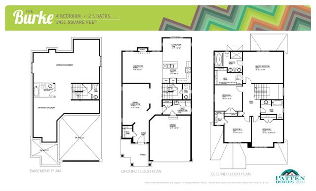 Burke floor plan at Porter Place in Ottawa, ON