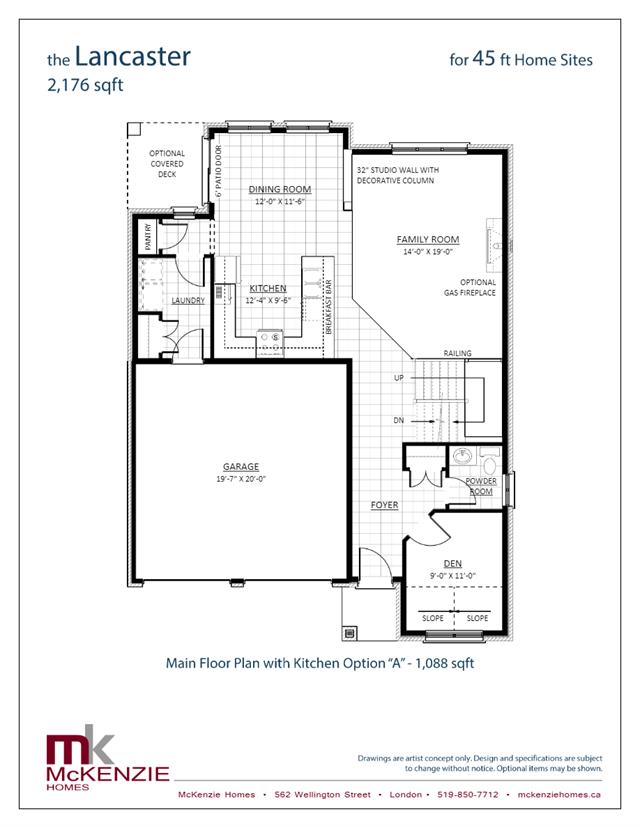 Lancaster floor plan at Victoria on the River in London, ON