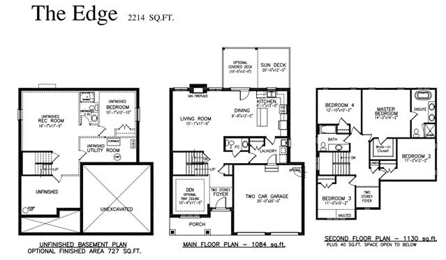 The Edge floor plan at Rembrandt Walk in London, ON