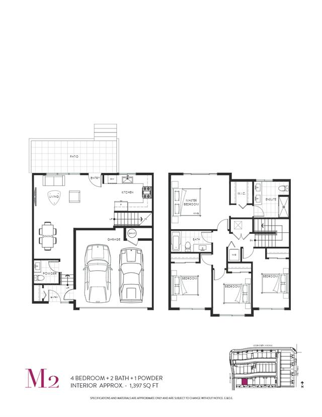 M2 floor plan at Parc Belvedere in Richmond, BC