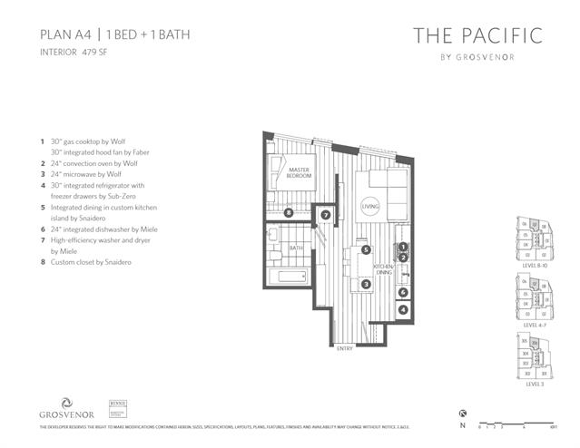 The Pacific - A4 Floor Plan, Vancouver BC | Livabl