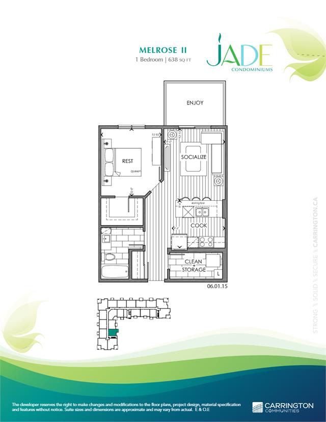 Jade Condominiums - Melrose II Floor Plan, Edmonton AB | Livabl