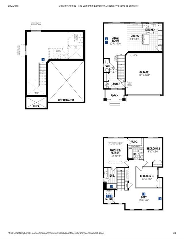 Stillwater by Mattamy Homes - Lamont Floor Plan, Edmonton AB | Livabl