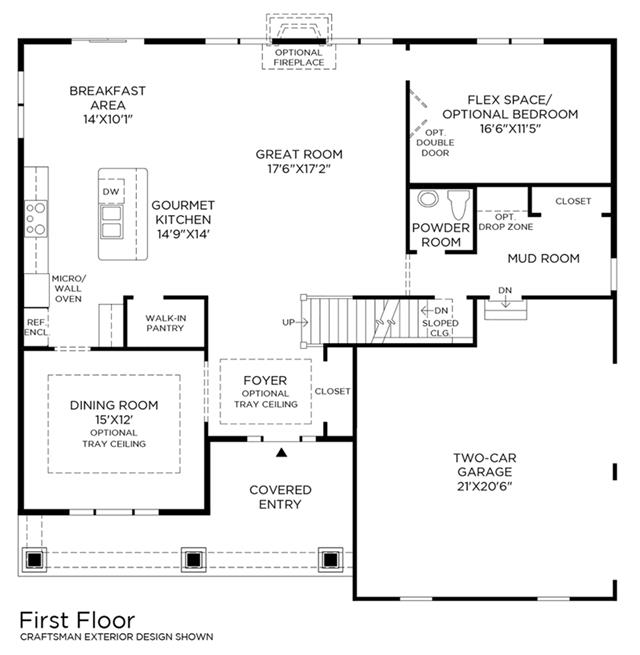 Brookview floor plan at Stone Mill at Huntingdon Valley in Yardley, PA