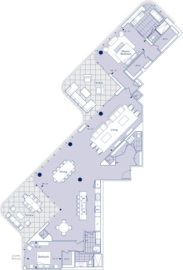 T2DD floor plan at Aqualuna in Toronto, ON