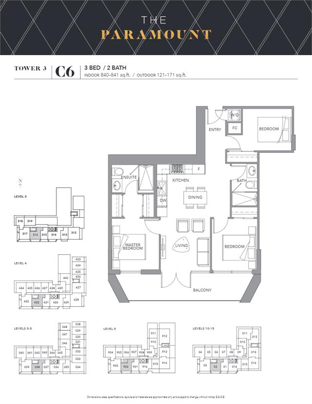 The Paramount - C6 Floor Plan, Richmond BC | Livabl