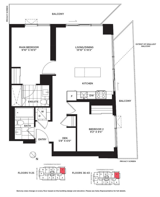 Wesley Tower at Daniels City Centre - The Wildgrass Floor Plan ...