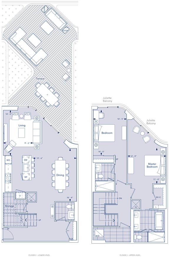 Aqualuna - L2 Floor Plan, Toronto ON | Livabl