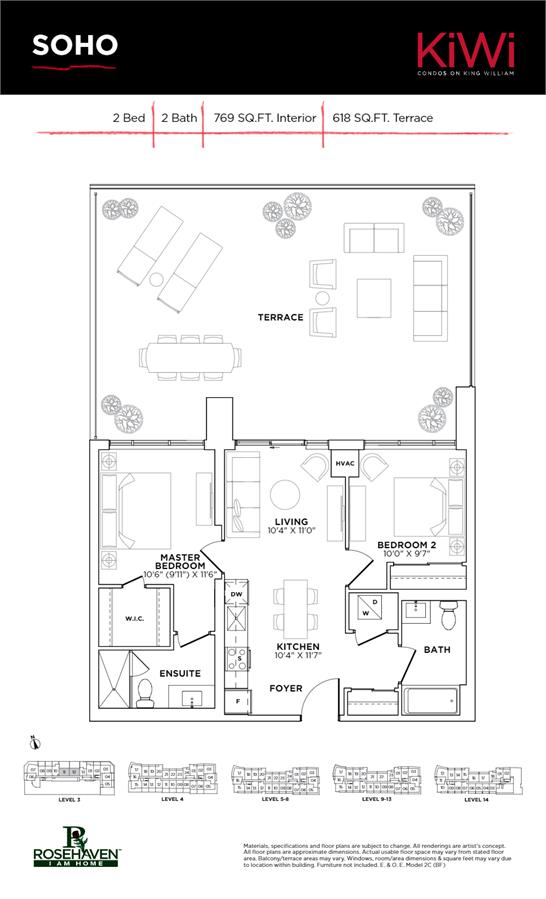 KiWi Condos - Soho Floor Plan, Hamilton ON | Livabl