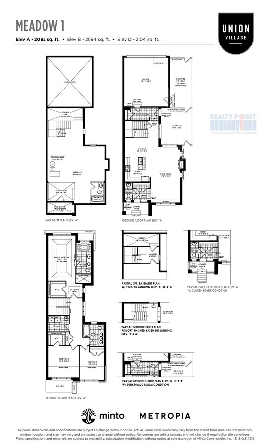 Union Village - Meadow 1 Floor Plan, Markham ON | Livabl