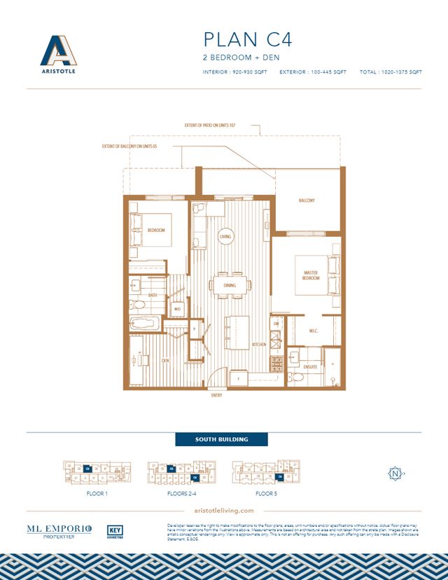 C4 floor plan at Aristotle in Langley Township, BC