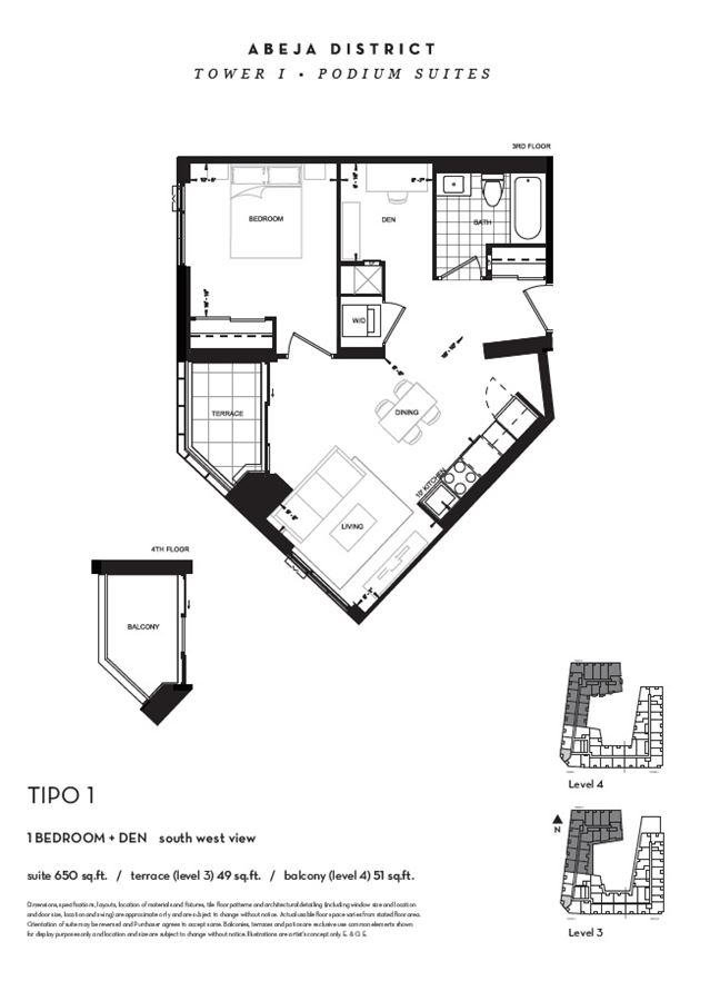 Abeja District - Tipo 1 Floor Plan, Vaughan ON | Livabl