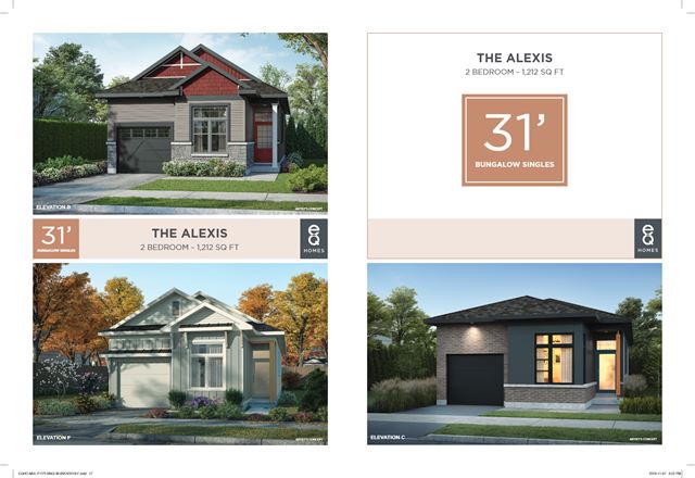 Alexis floor plan at Pathways at Findlay Creek (eQ Homes) in Ottawa, ON