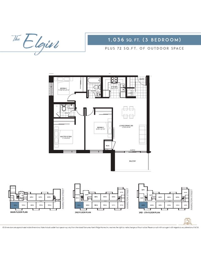 5 Hamilton - Elgin Floor Plan, Hamilton ON | Livabl