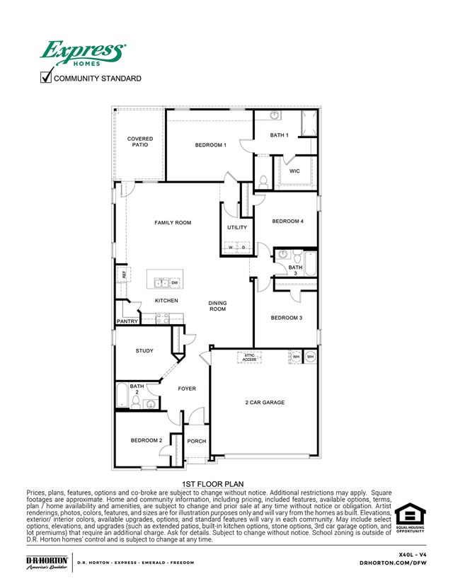 Sutton Fields - DR Horton - X40L LAKEWAY Floor Plan, Celina TX | Livabl